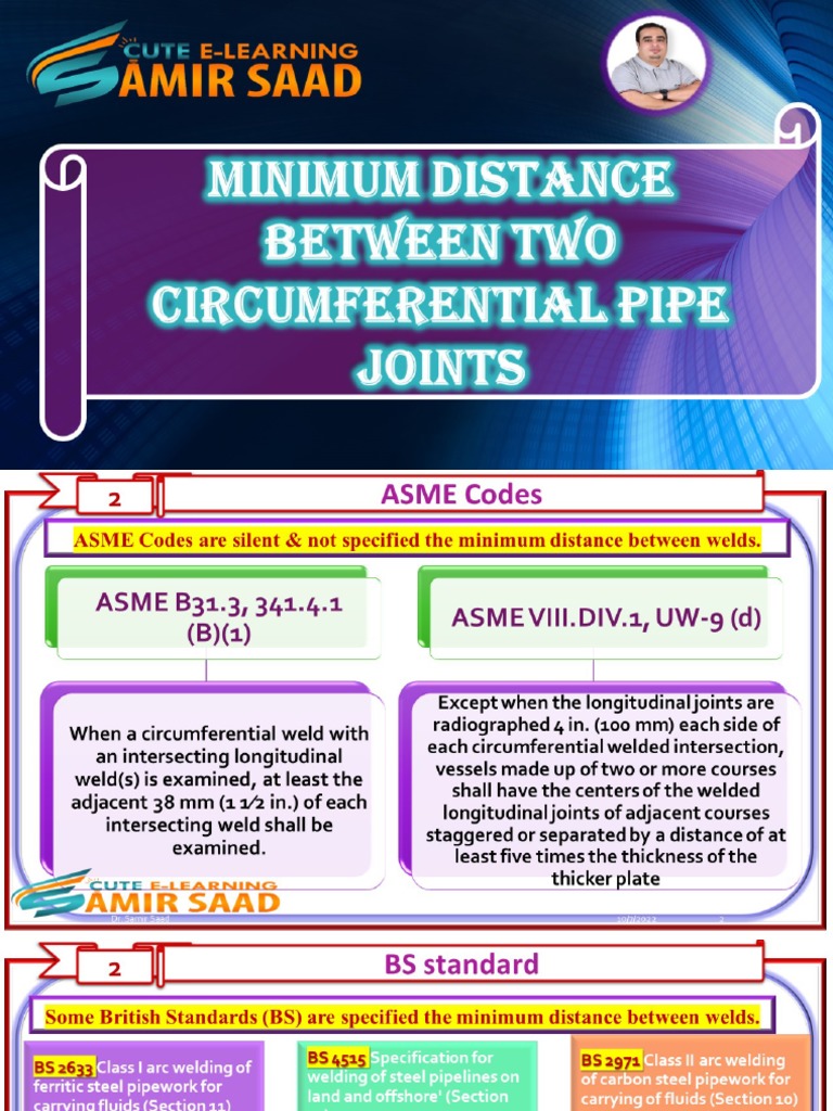 Minimum Distance Between Two Circumferential Pipe Joints | PDF