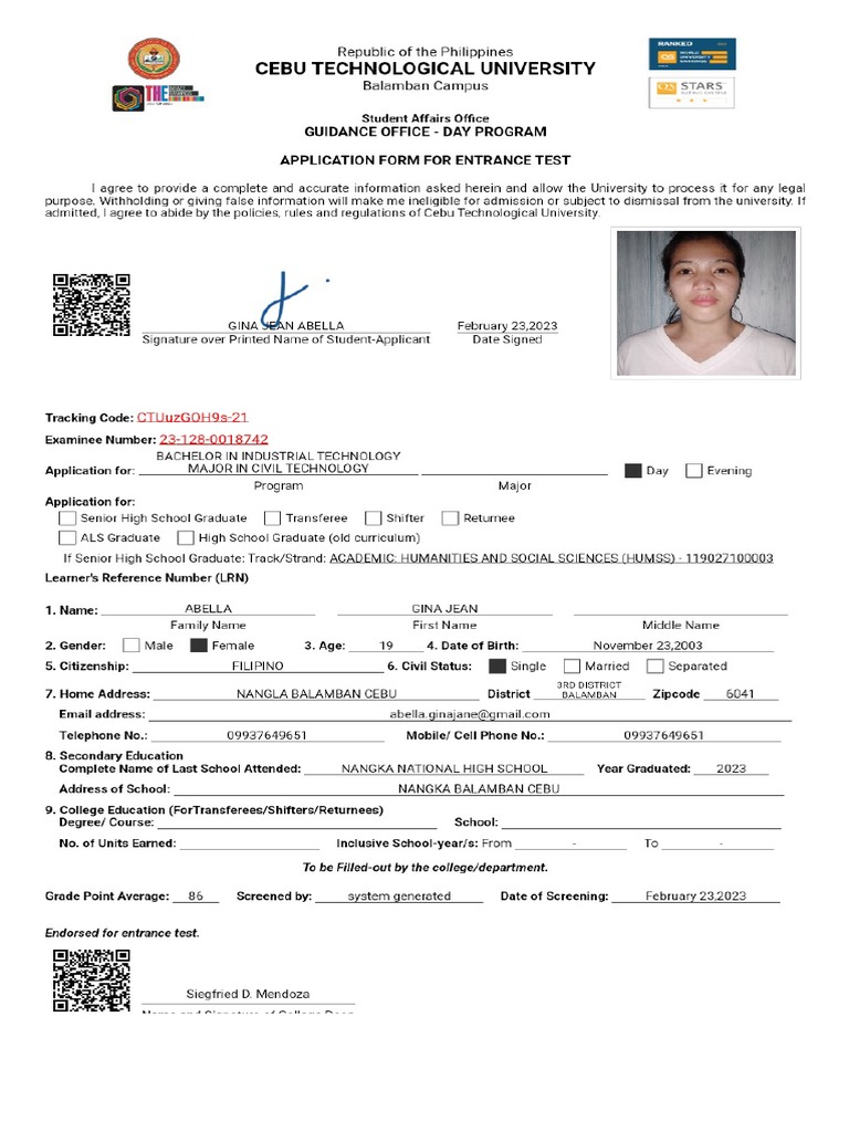 Application Form | PDF