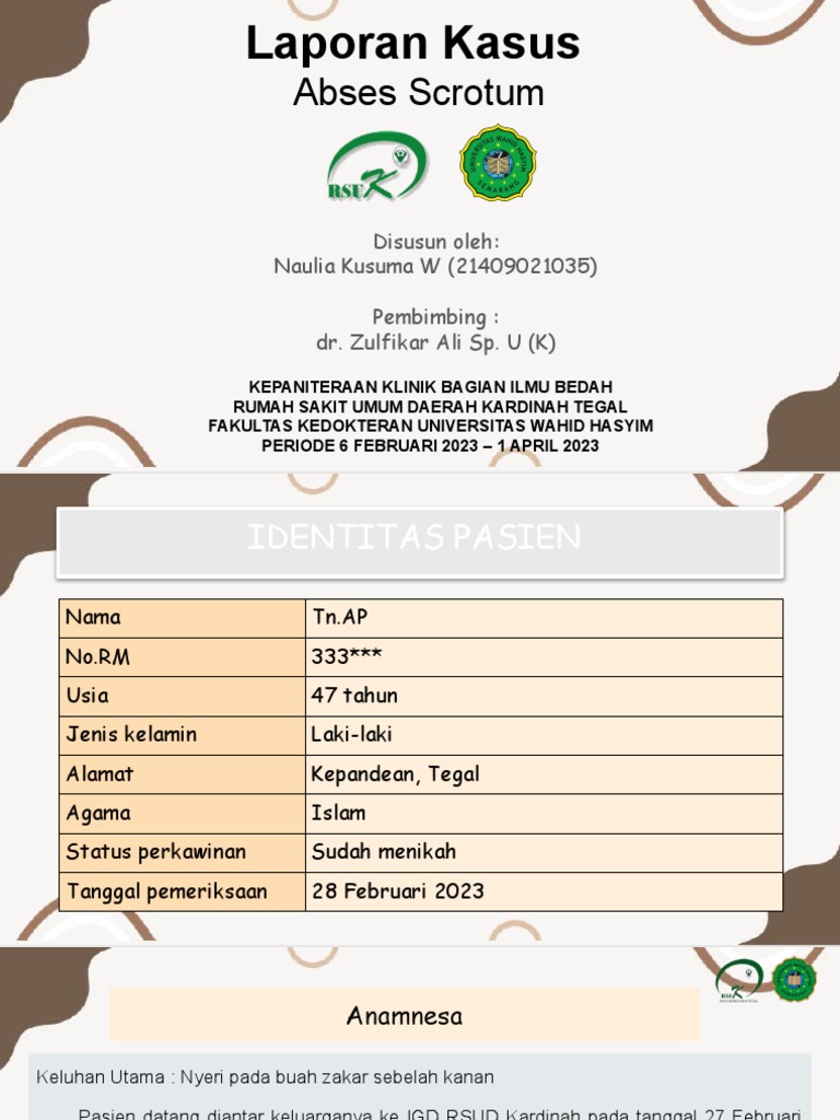 Laporan Kasus Abses Scrotum Naulia | PDF