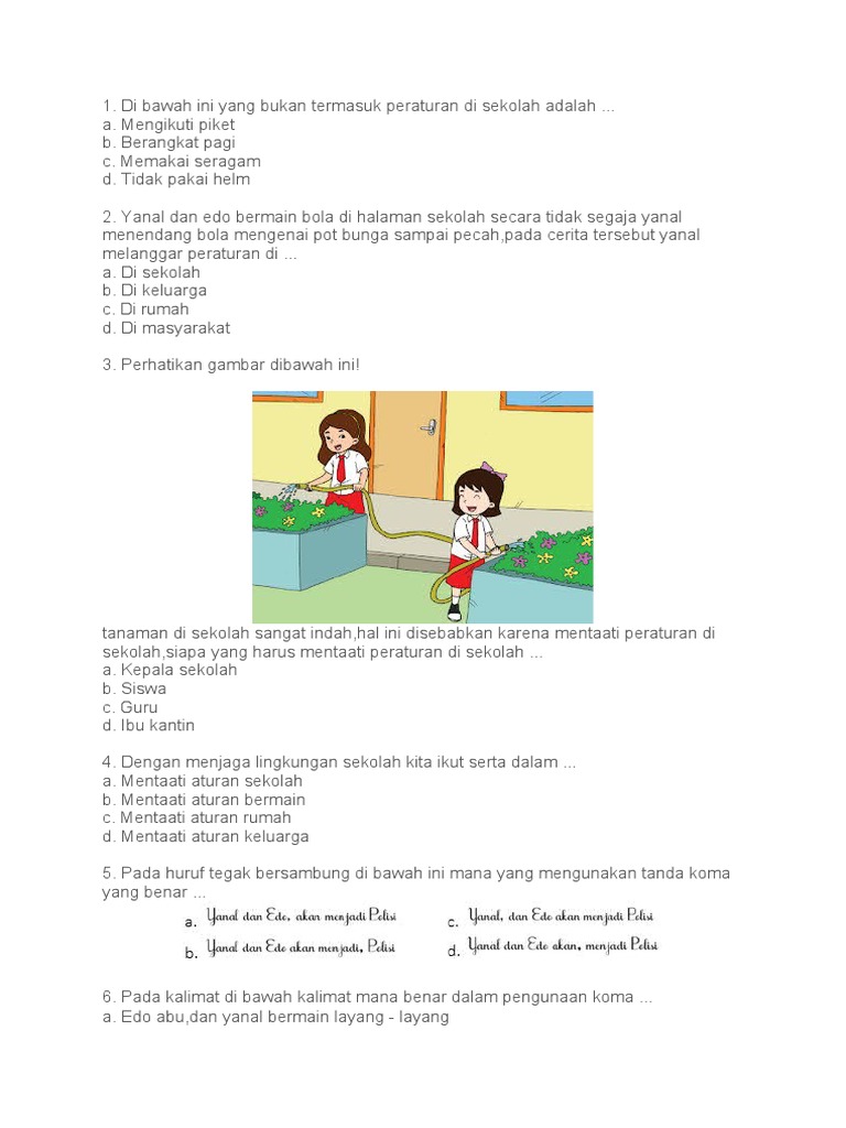 Contoh Soal Tematik Kelas 2 Kenzo | PDF
