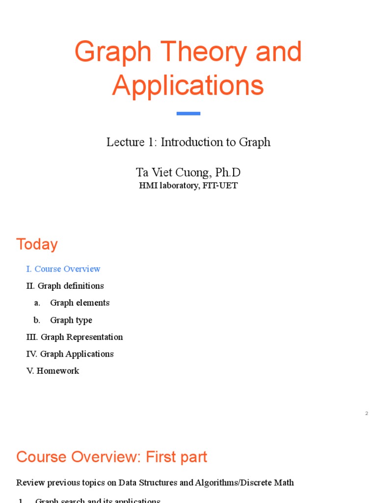 Lec1 Graph | PDF | Vertex (Graph Theory) | Machine Learning