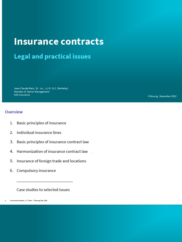 Insurance Contracts 2022 PDF | PDF | Insurance | Liability Insurance