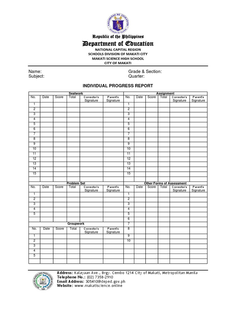 Individual Progress Report | PDF | Metro Manila | Philippines
