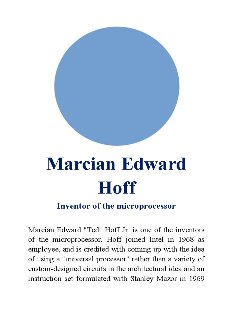 Marcian Edward Hoff | PDF