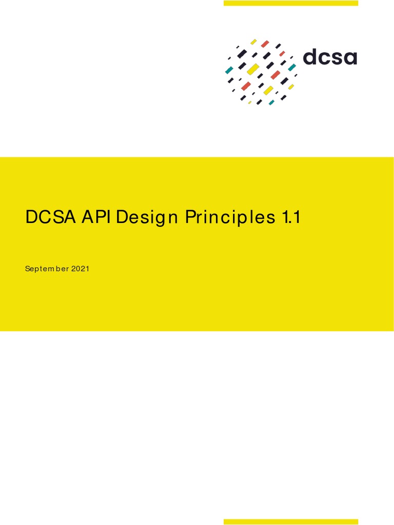 DCSA-API-Design-Principles 1.1 Final | PDF | Hypertext Transfer Protocol | Json