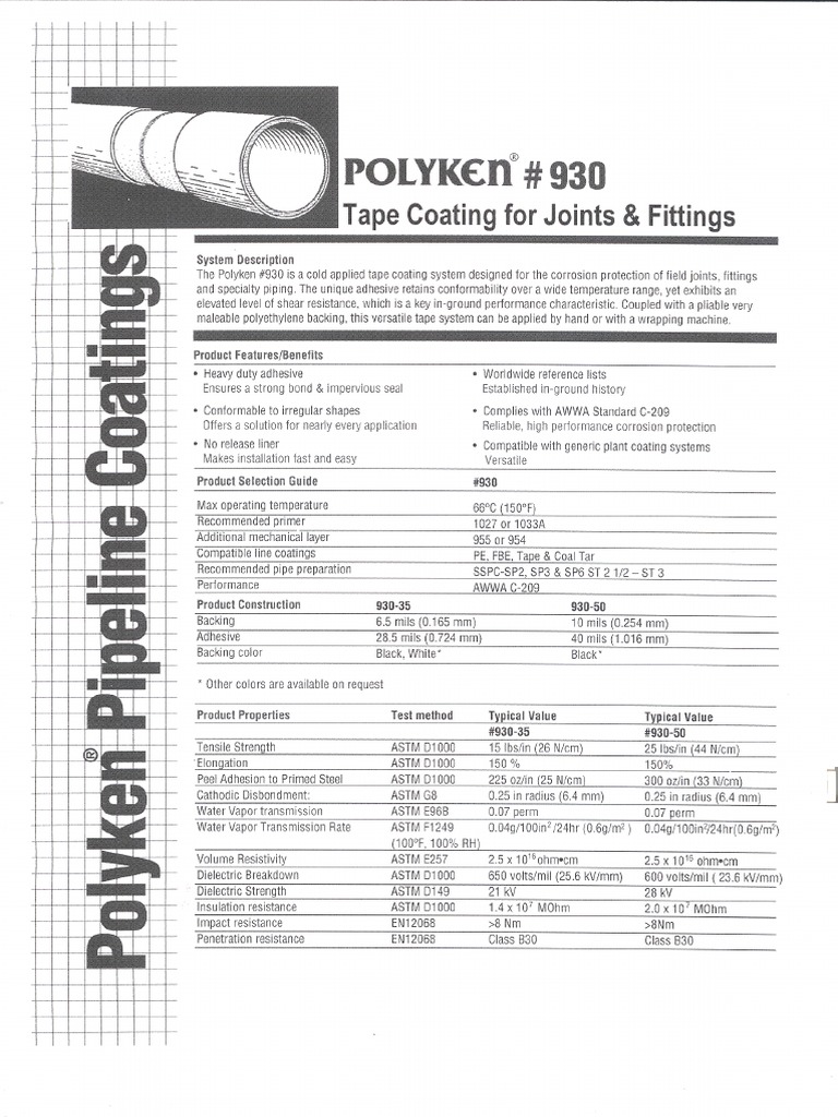 930-35 Polyken Ficha Tec | PDF