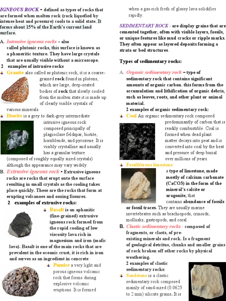 Igneous Rock | PDF | Rock (Geology) | Sedimentary Rock