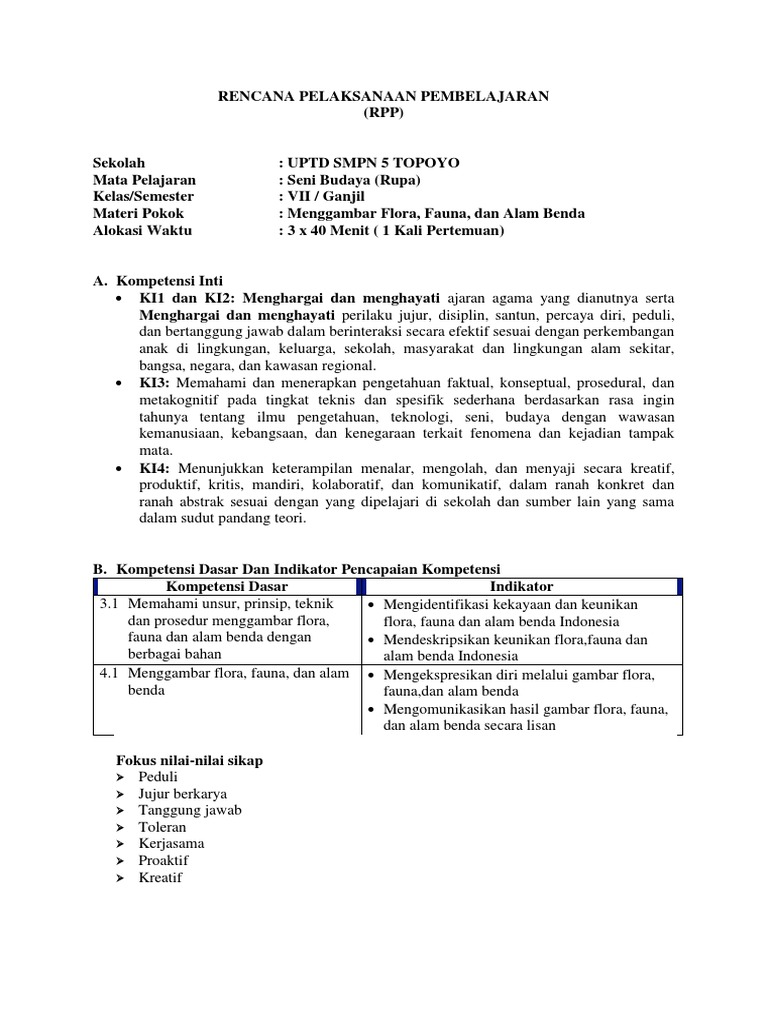 RPP Berdiferensiasi | PDF