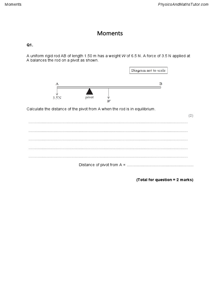 Moments Qs | PDF | Force | Tyrannosaurus