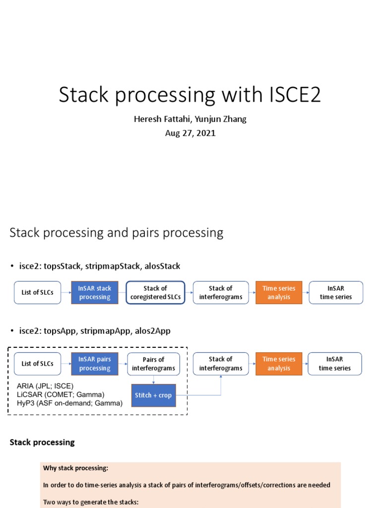 Lecture Stack Processing With ISCE2 | PDF | Central Processing Unit | Time Series