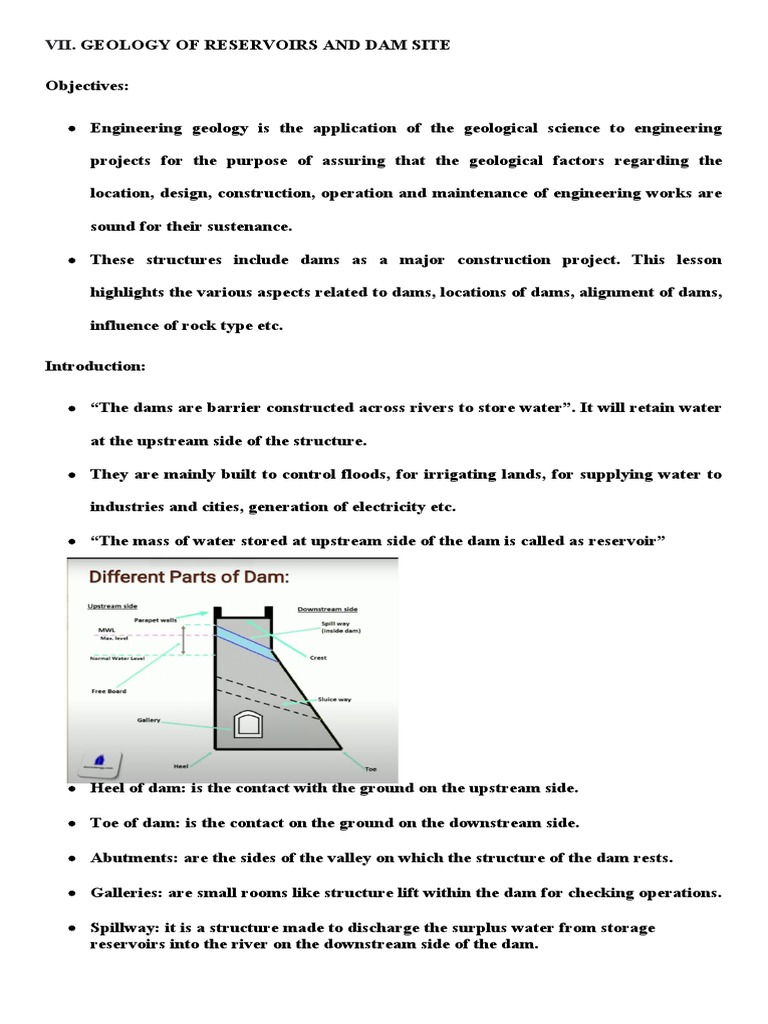 Evaluating Geological Factors for Effective Dam Construction and Reservoir Development | PDF ...