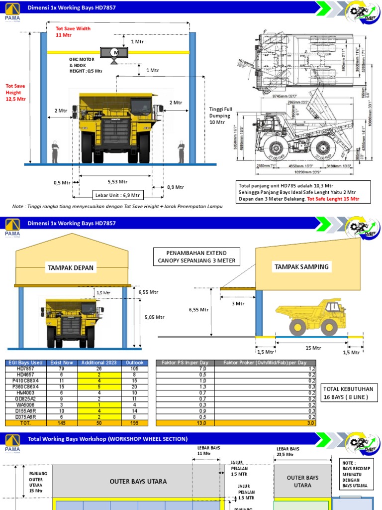 Heavy Equipment Workshop Bays Design | PDF