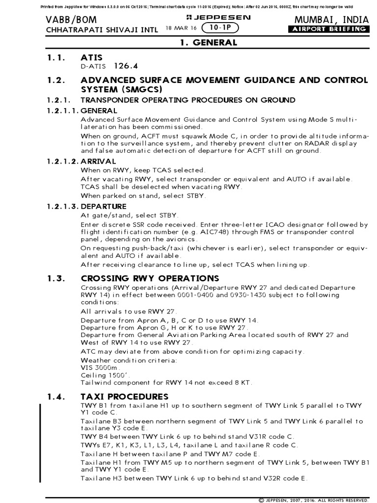 VABB Charts | PDF | Transponder (Aeronautics) | Air Traffic Control