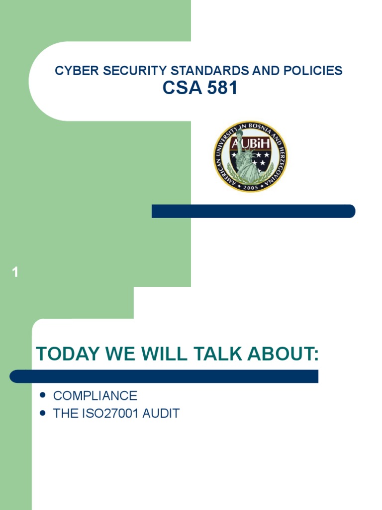 Cyber Management Concerns and Compliance | PDF | Audit | Computer Security