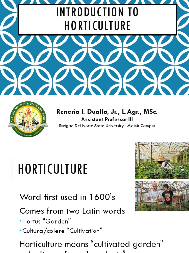 Introduction History of Horticulture | Download Free PDF | Horticulture ...