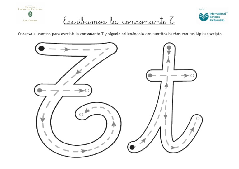 Escribamos La Consonante T | PDF