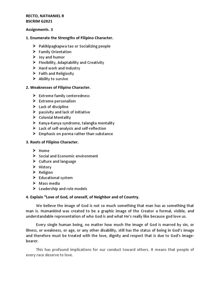 Assignments #3 | PDF | Image Of God | Leadership