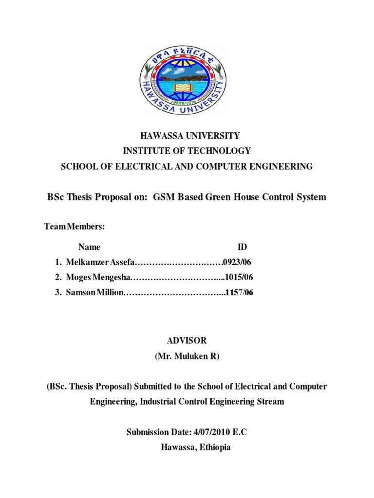 GSM Greenhouse Control System Proposal | PDF | Sensor | Humidity