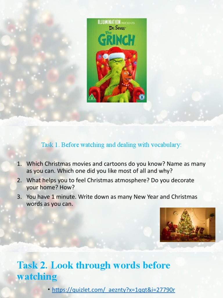 The Grinch. Winter Project | PDF