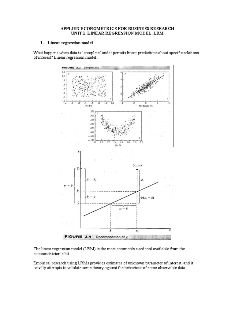 Applied Econometrics For Business Research | PDF | Regression Analysis ...