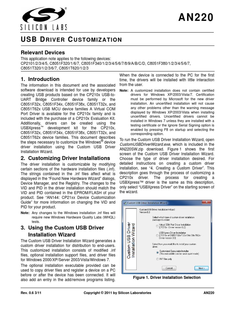 Usb Datasheet | Download Free PDF | Installation (Computer Programs ...