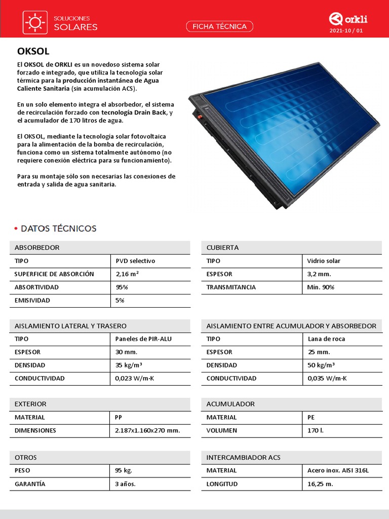 Sistema Solar Autónomo OKSOL ORKLI | PDF | Ingeniería Química ...