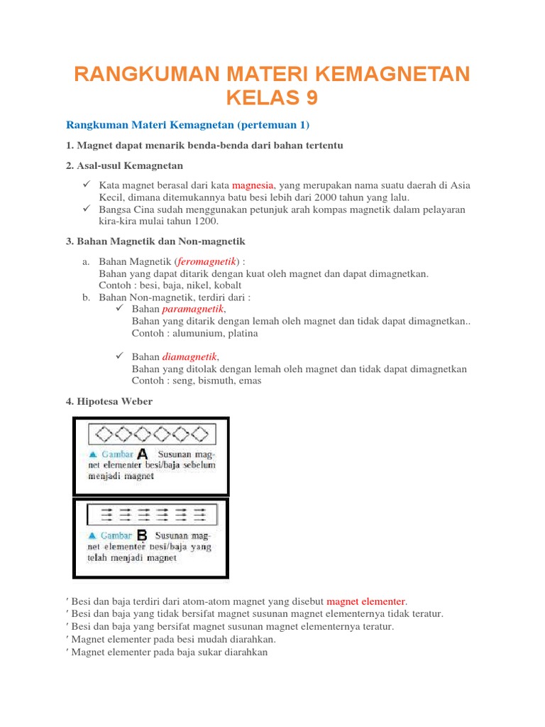 Saya Sedang Berbagi 'MATERI KELAS IX KEMAGNETAN LATIHAN DAN KUNCI JAWABAN' Dengan Anda | PDF ...