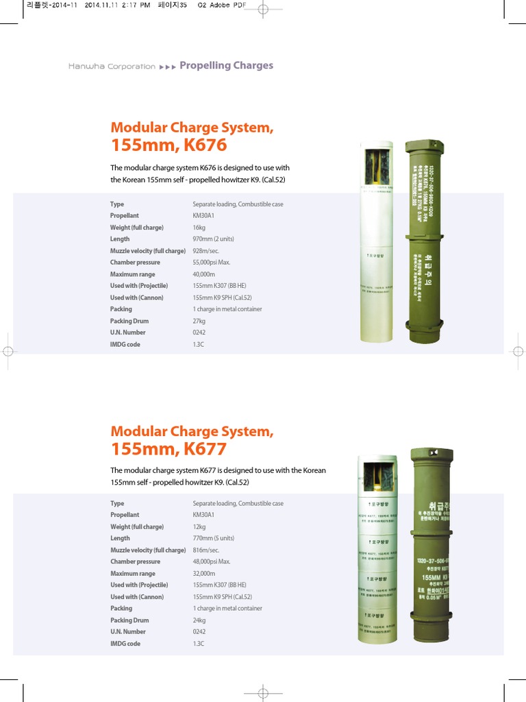 Modular Charge System,: Propelling Charges | PDF