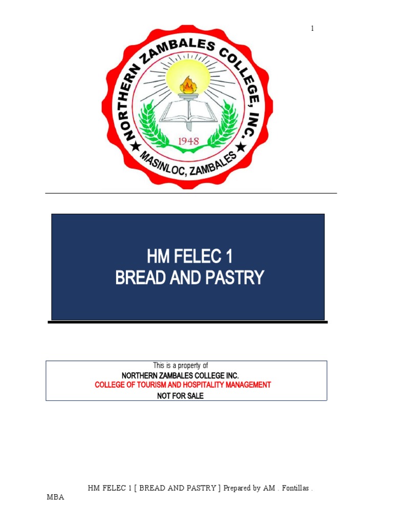 Hmfelec2 - Bread&pastry Module 1 | PDF | Flour | Baking