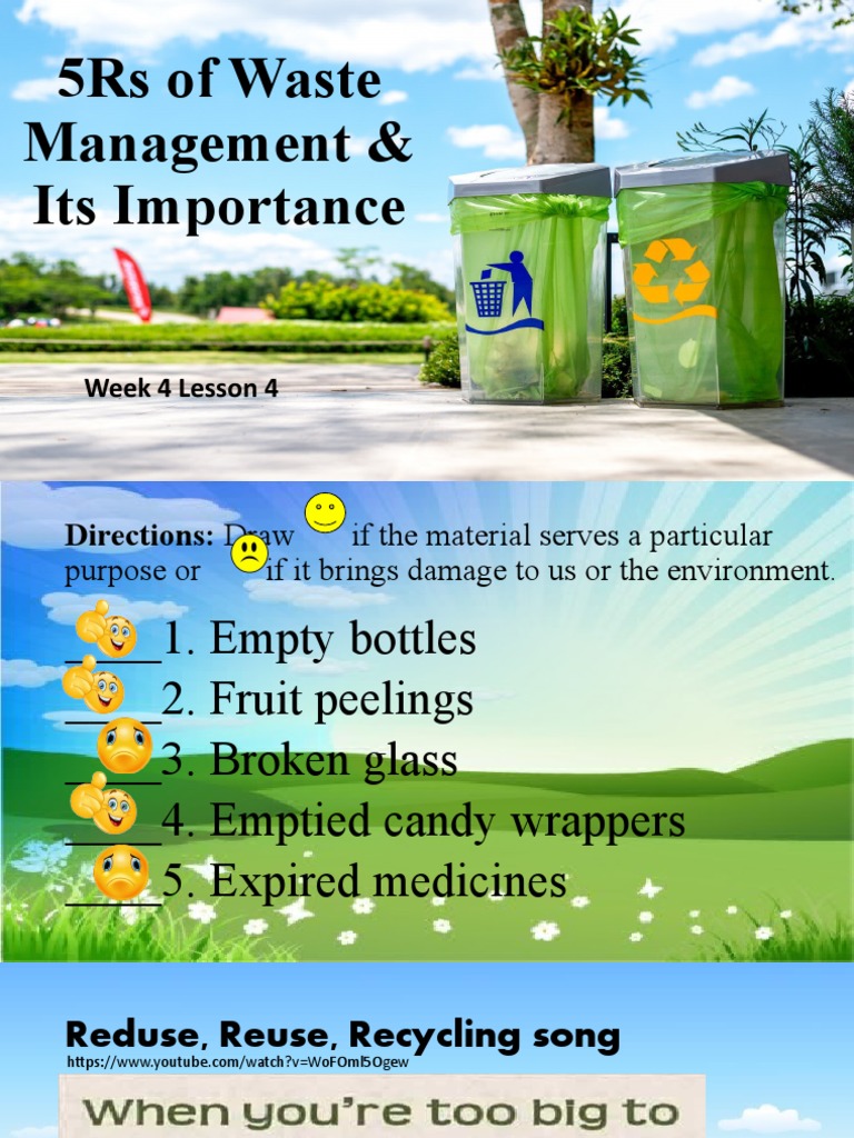 5Rs of Waste Management Explained | PDF | Recycling | Waste Management