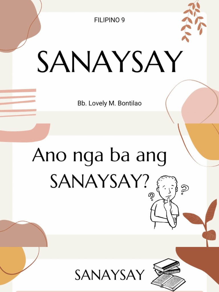 Sanaysay G9 | PDF