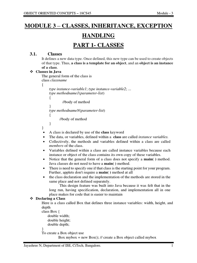 Module 3 Pdf Class Computer Programming Inheritance Object Oriented Programming 6749