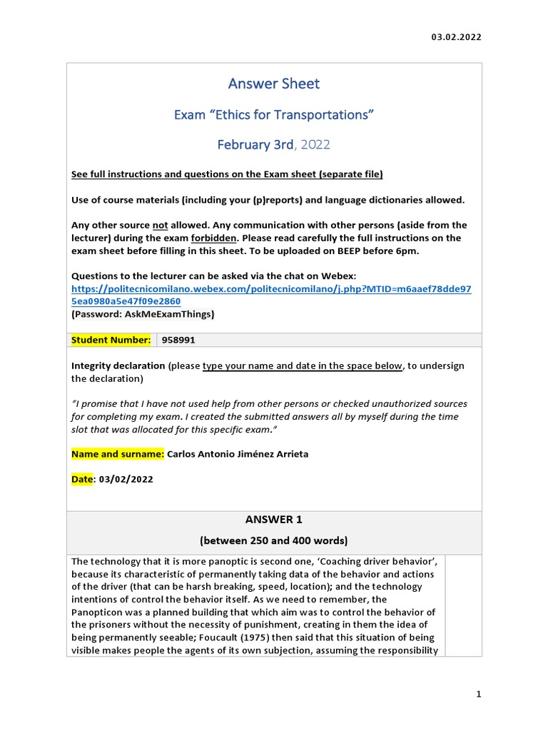 Ethics of Transportation | PDF | Privacy | Risk