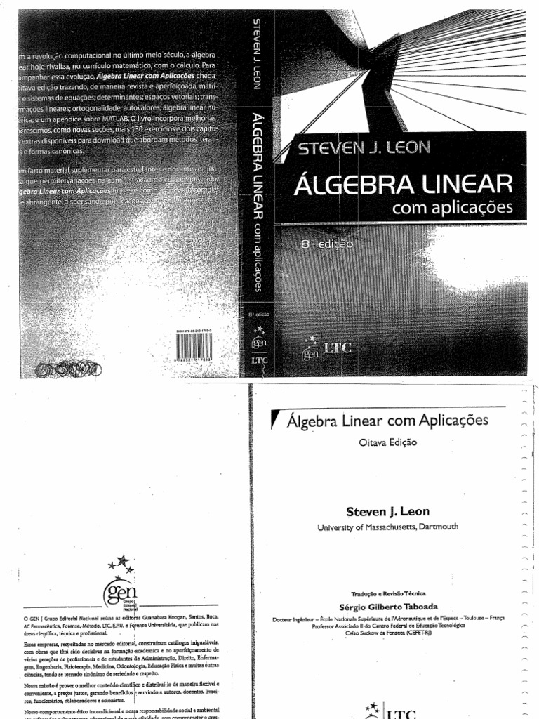 ALGEBRA LINEAR - Steven J. Leon | PDF