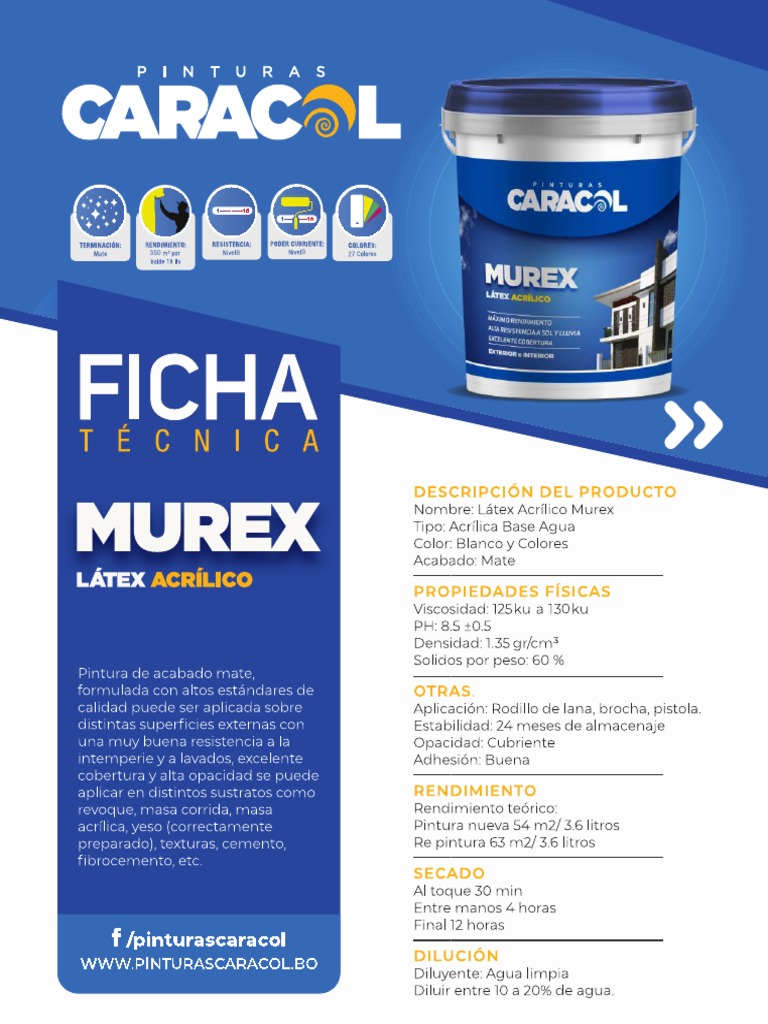 FICHA Tecnica MUREX | PDF