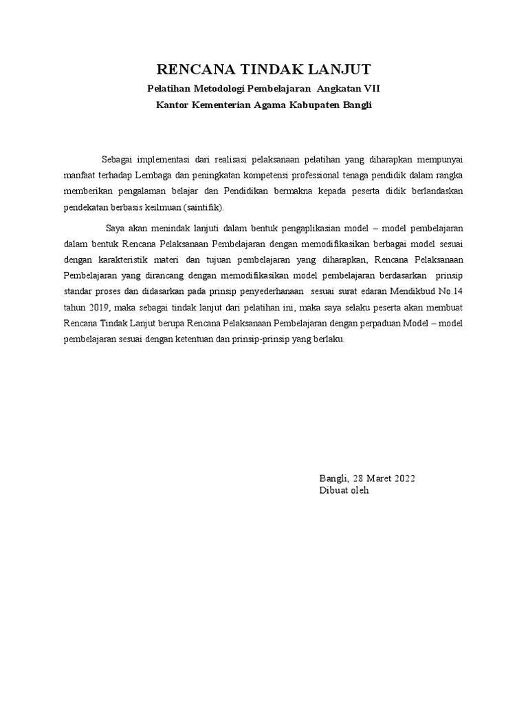 Form RTL OK Bangli | PDF