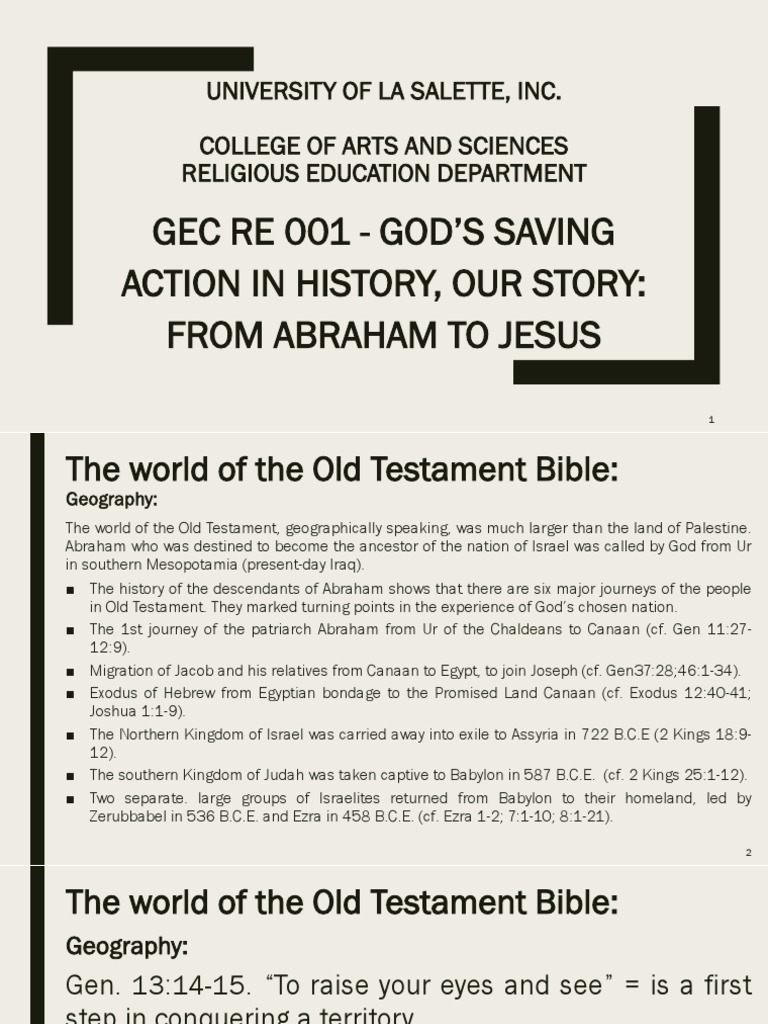Bible.101 - Understanding The Bible | PDF | Canaan | Israelites