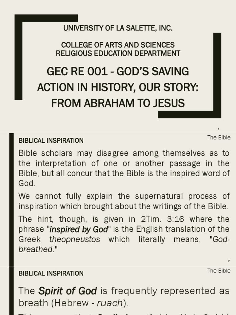 The Bible Part 2 Lecture Final PDF | PDF | Exegesis | Hermeneutics