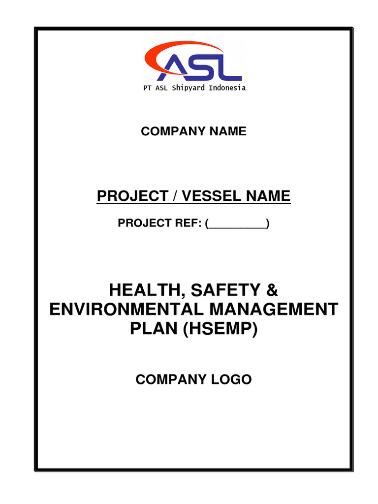 Hse Plan Asl PDF | PDF | Occupational Safety And Health | Safety