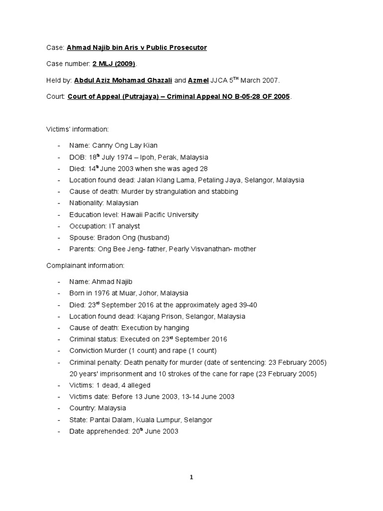 The Court of Appeal of Malaysia Dismisses Ahmad Najib's Appeal and ...