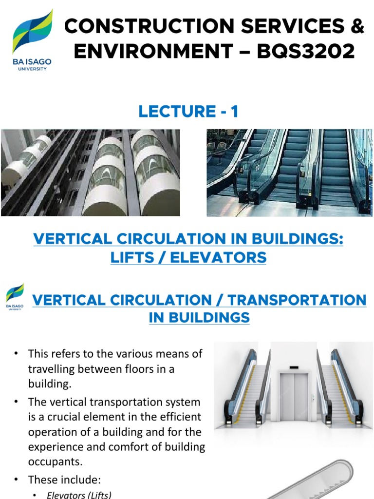 L1 - L2 - Lifts and Escalators - 2023 PDF | PDF | Elevator | Escalator