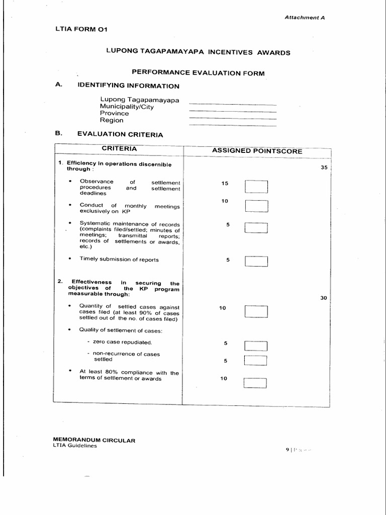 Ltia Assessment Form PDF | PDF