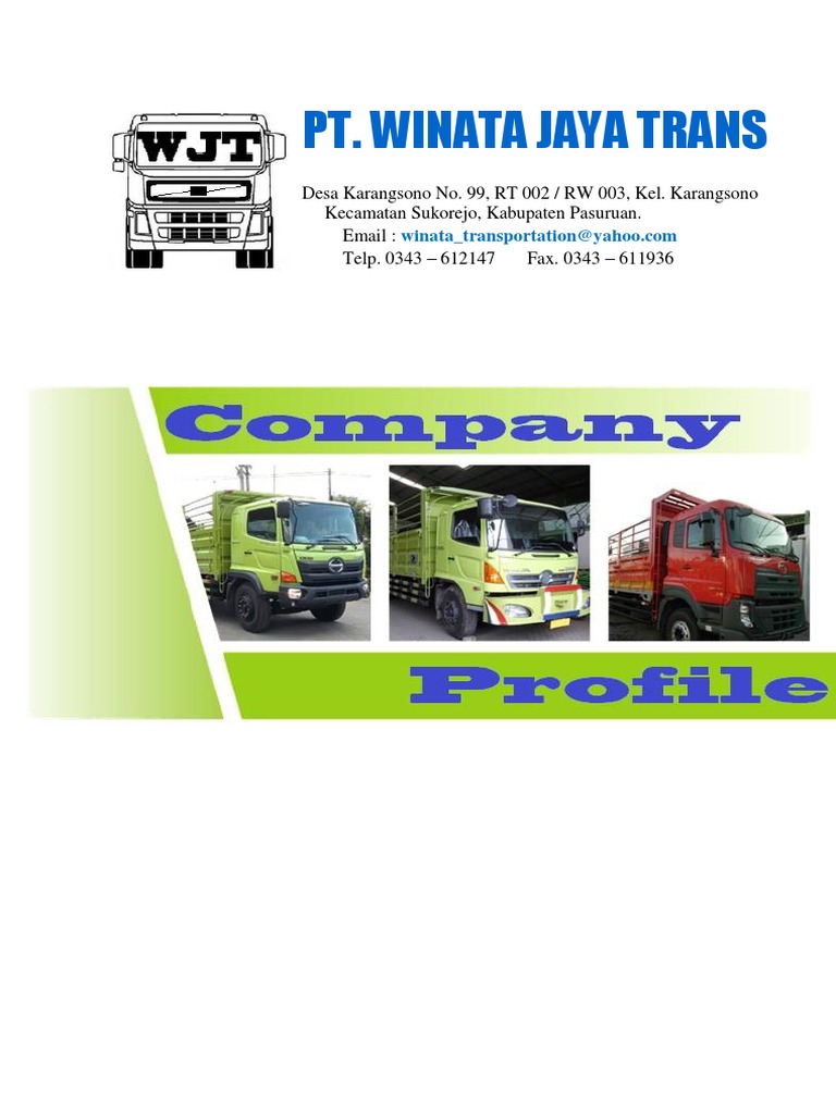 Jasa Transportasi PT Winata Jaya Trans | PDF | Karier & Perkembangan ...