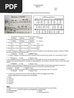 Mapeh 5 2nd Periodical Exam-With Answer Key | PDF