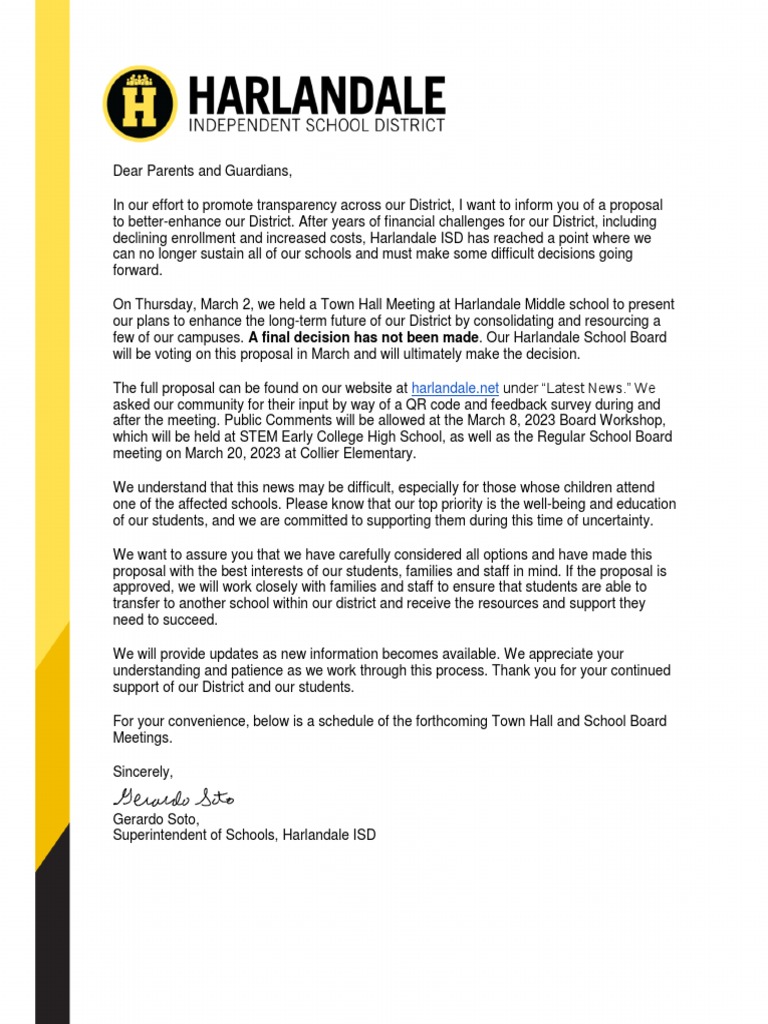 Proposal Letter For Parents | PDF