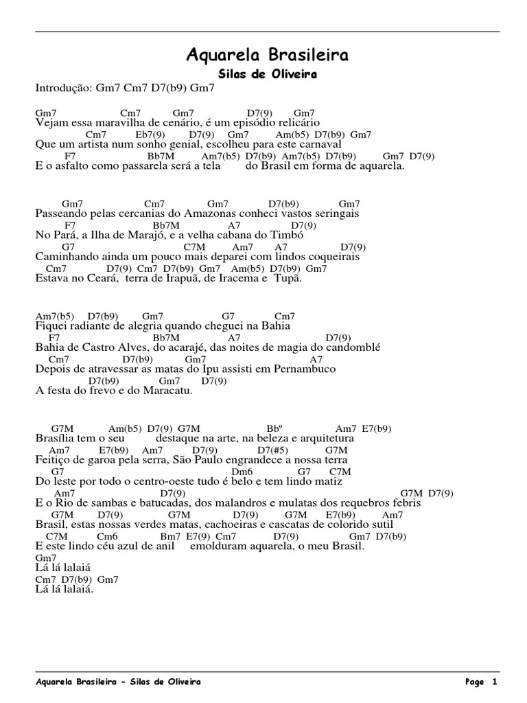 Aquarela Brasileira Pdf