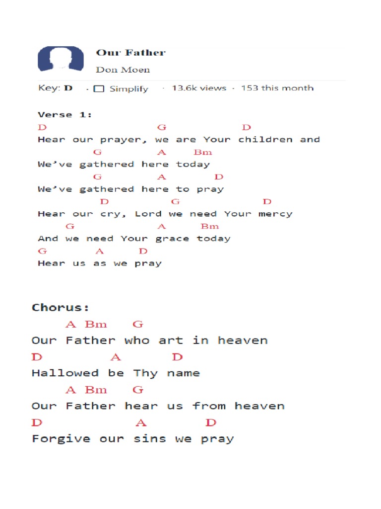 Our Father (Chords) | PDF