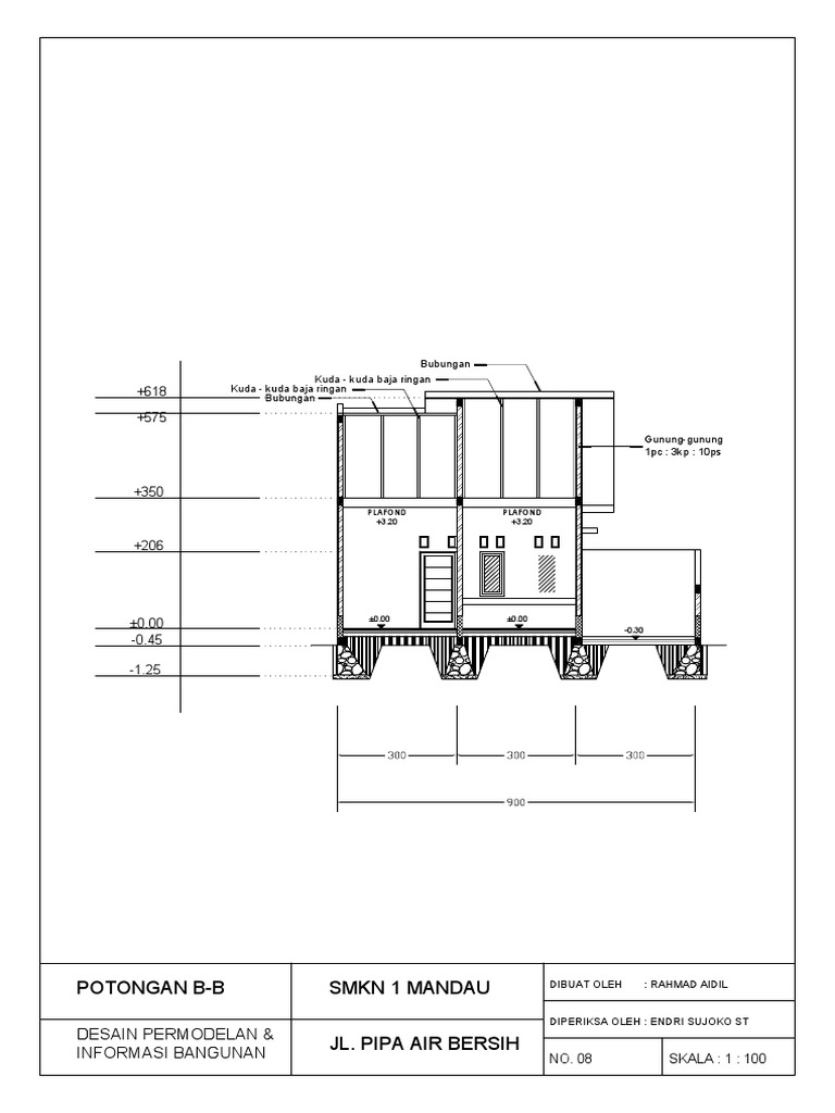 Detail Potongan Atap Baja Ringan | PDF