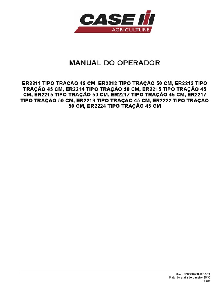 Easy Riser - Manual Do Operador PDF | PDF | Agricultura | Morte