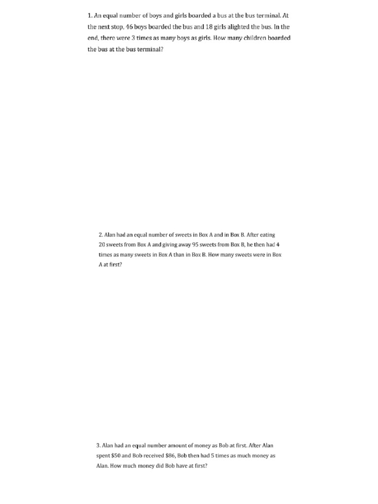 P5 Math Word Problem | PDF